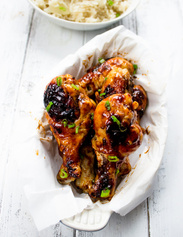 Grilled Honey BBQ Drumsticks | Gimme Delicious