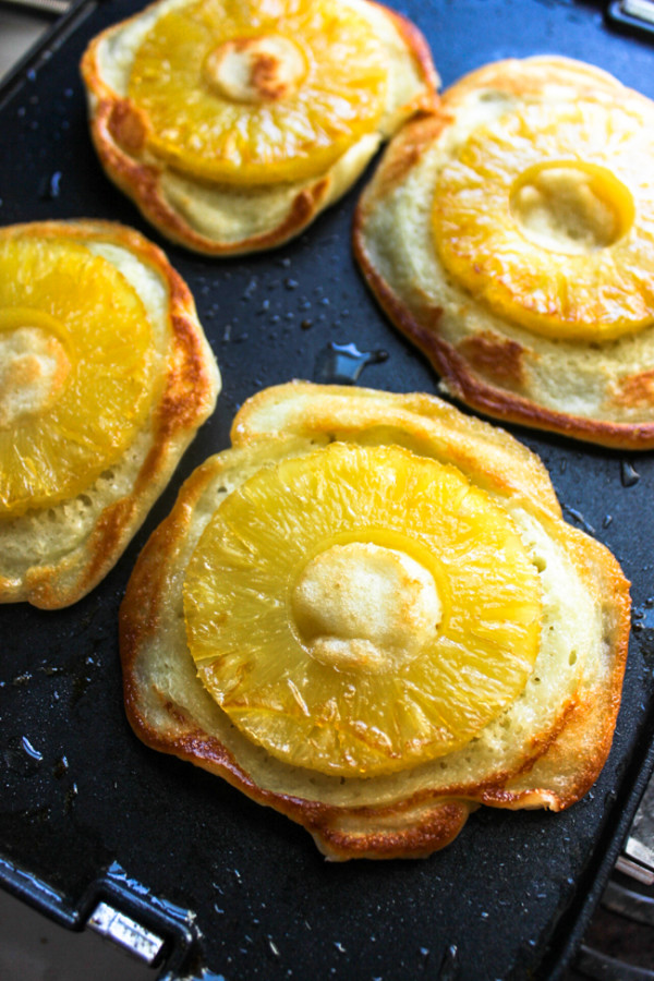 Sunday Morning Pineapple Upside Down Pancakes | Gimme Delicious