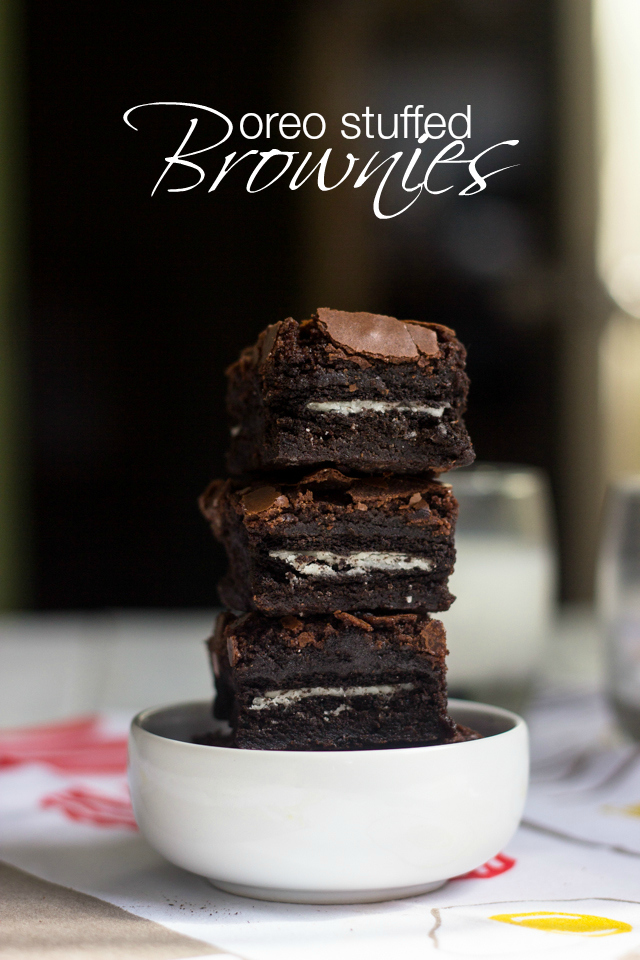 Easy Oreo Stuffed Brownies | Gimme Delicious