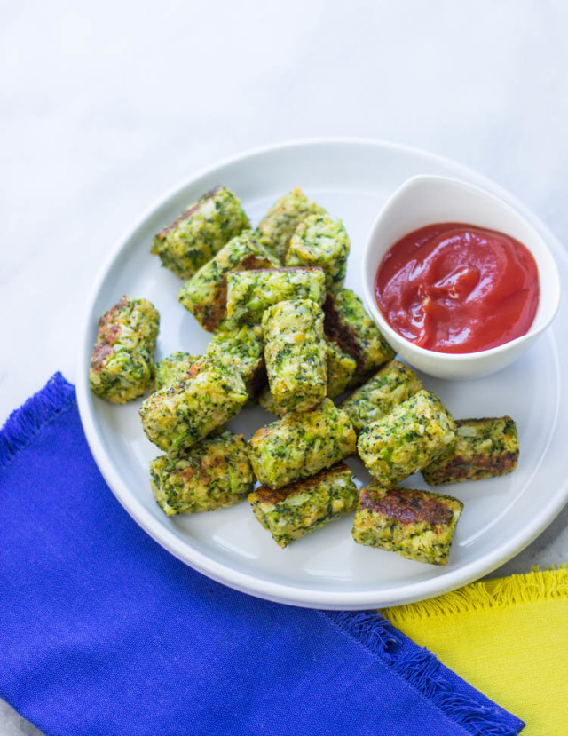 Healthy Baked Broccoli Tots | Gimme Delicious