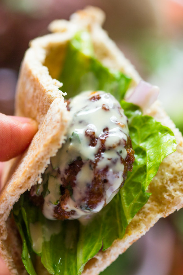Easy Baked Kofta Patties with Tahini Sauce | Gimme Delicious