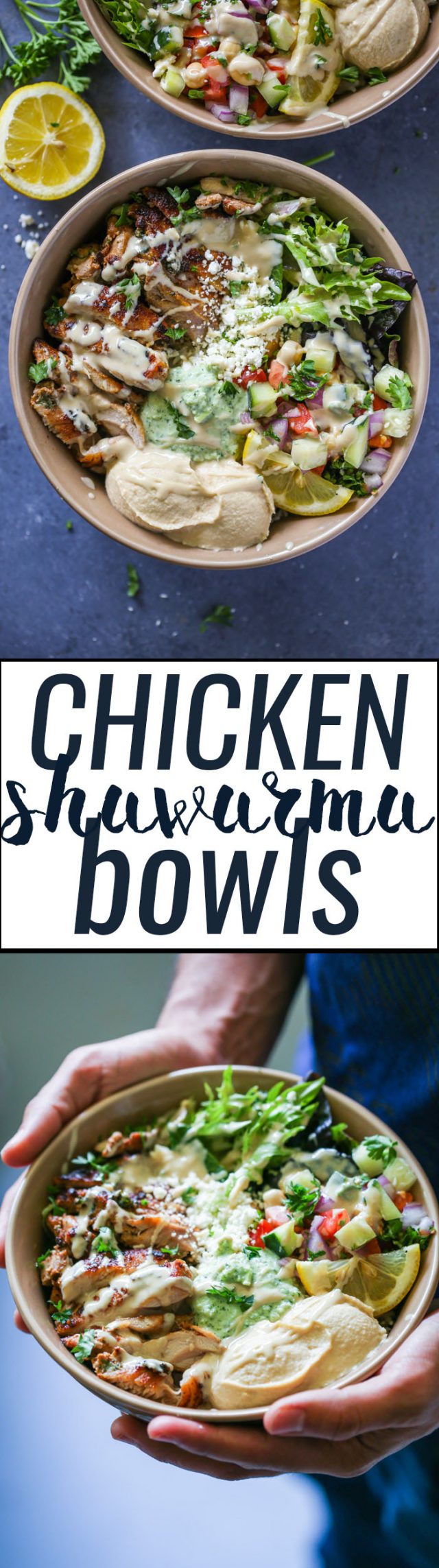 Healthy Chicken Shawarma Bowls | Gimme Delicious