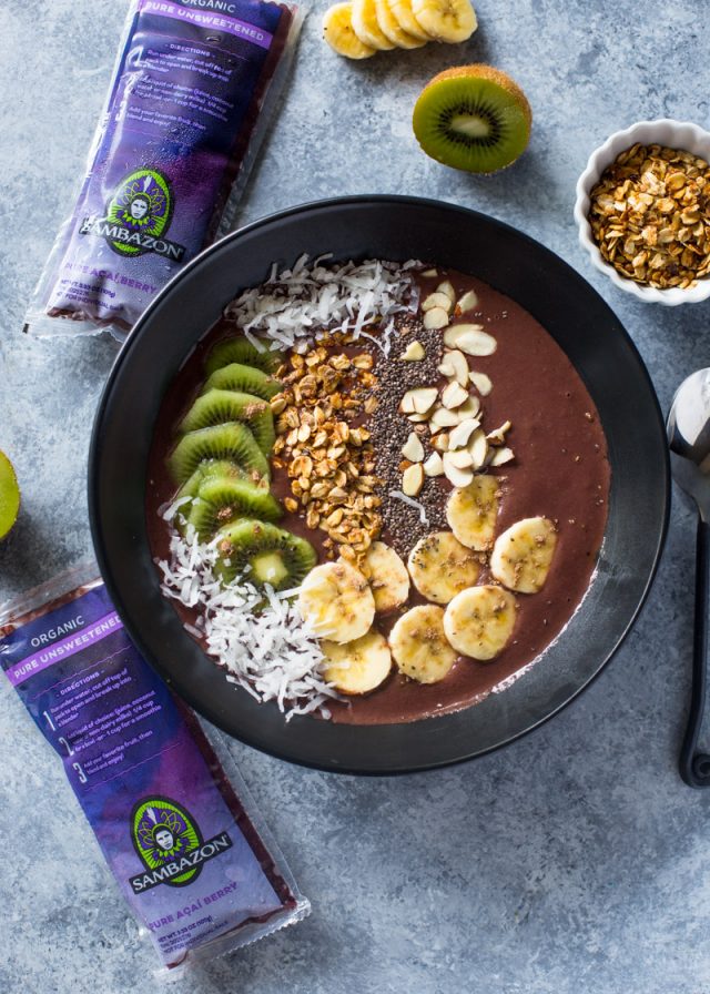Chocolate Banana Acai Smoothie Bowls | Gimme Delicious