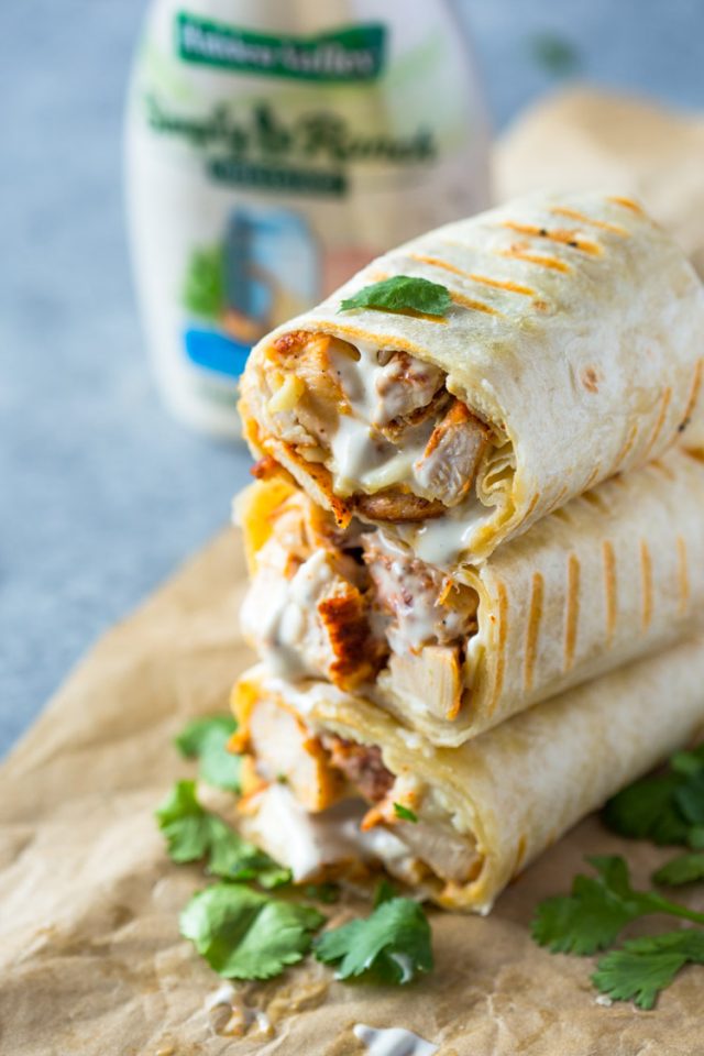 Chicken Ranch Wraps | Gimme Delicious