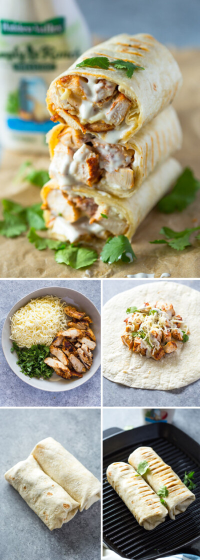 Chicken Ranch Wraps | Gimme Delicious