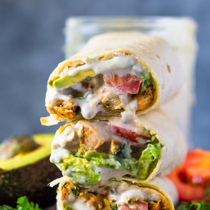 Chicken Avocado Wraps | Gimme Delicious