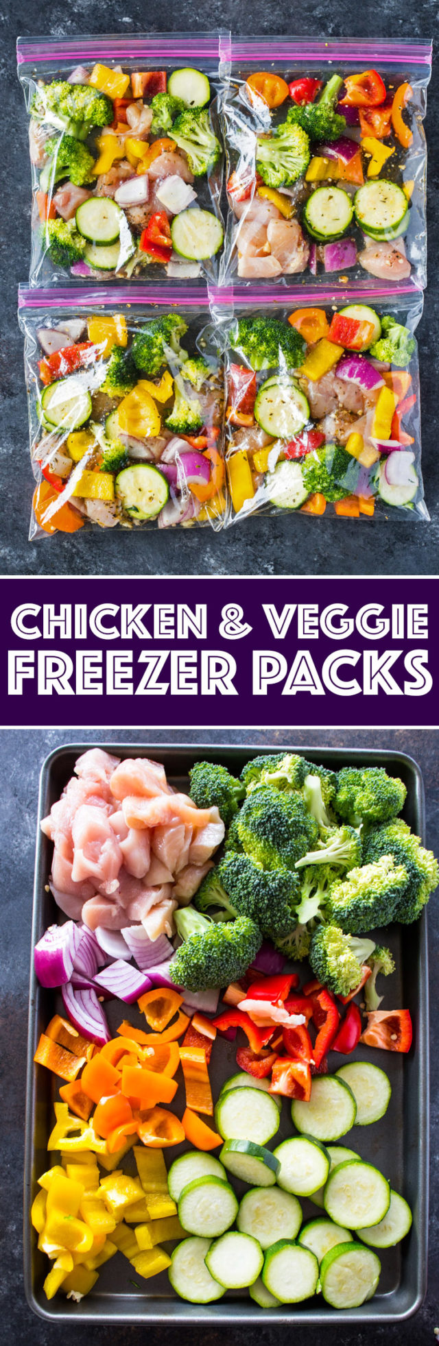 Chicken and Veggie Freezer Packs | Gimme Delicious