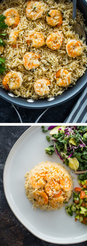 15 Minute One Pan Shrimp and Rice | Gimme Delicious