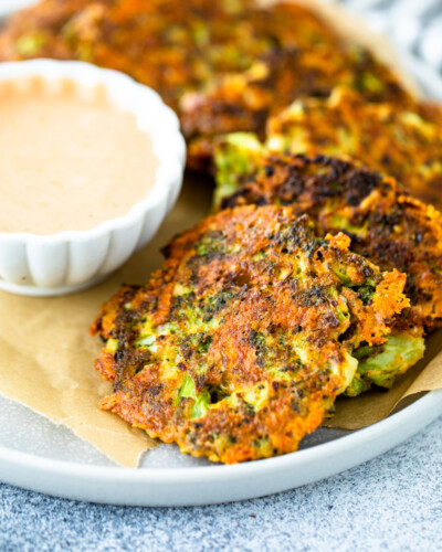 Cheesy Broccoli Fritters | Gimme Delicious