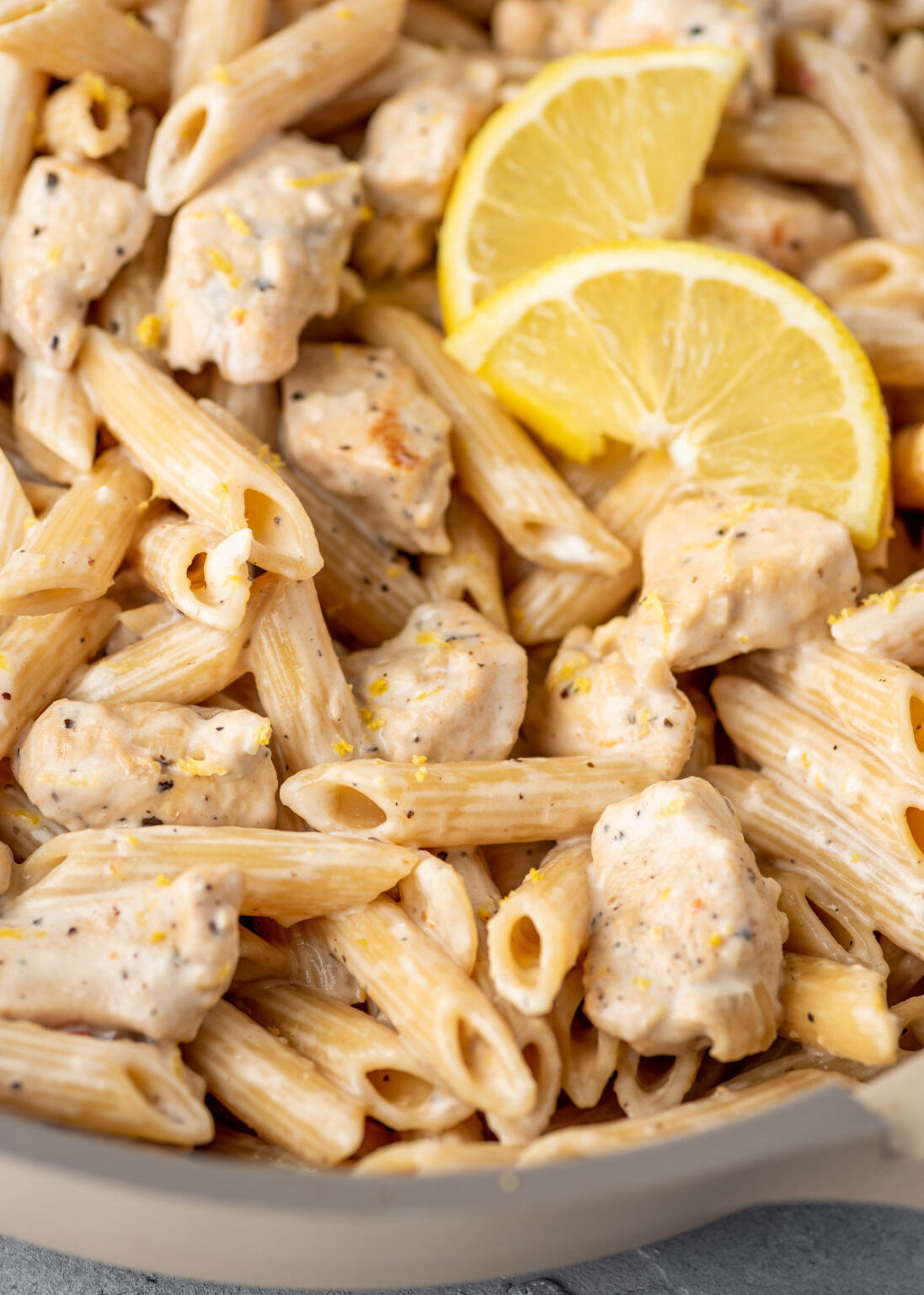 One Pan Creamy Lemon Chicken Pasta | Gimme Delicious