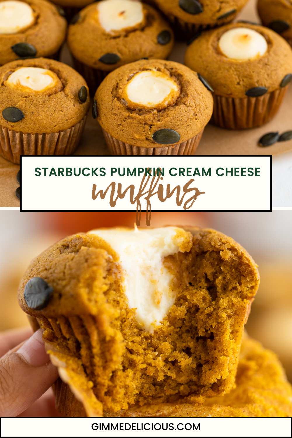 Starbucks Pumpkin Cream Cheese Muffins | Gimme Delicious