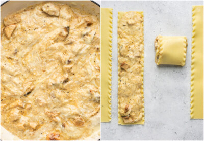 Chicken Alfredo Lasagna Rolls | Gimme Delicious