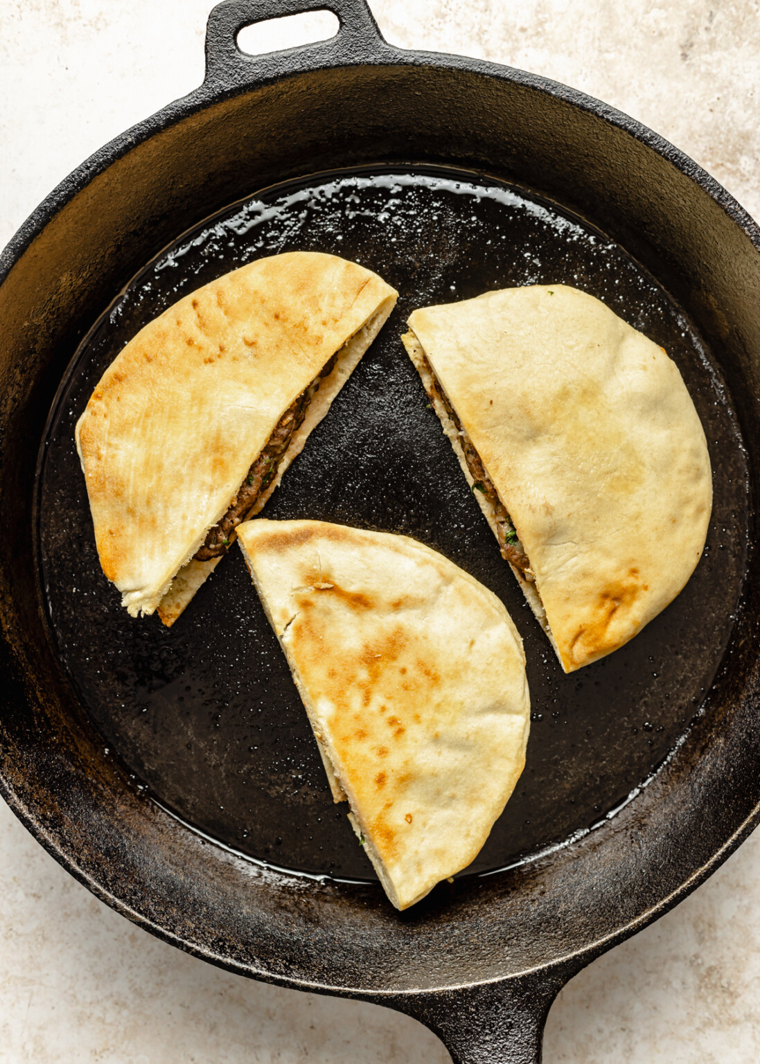 Arayes (Middle Eastern Burger Stuffed Pita) | Gimme Delicious