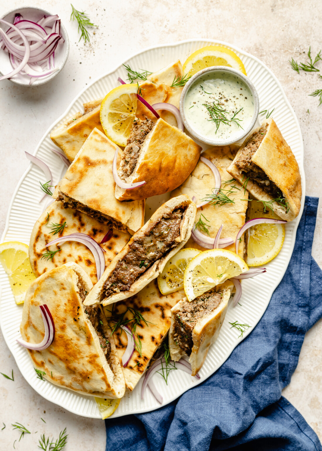 Arayes (Middle Eastern Burger Stuffed Pita) | Gimme Delicious