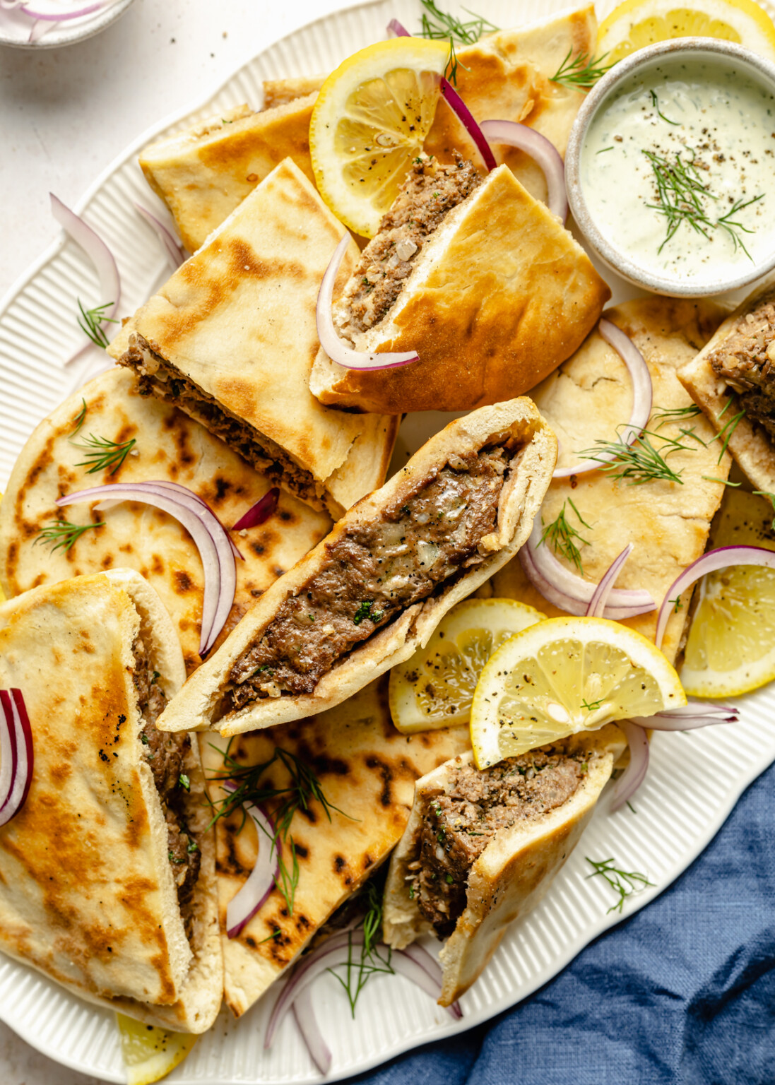 Arayes (Middle Eastern Burger Stuffed Pita) | Gimme Delicious
