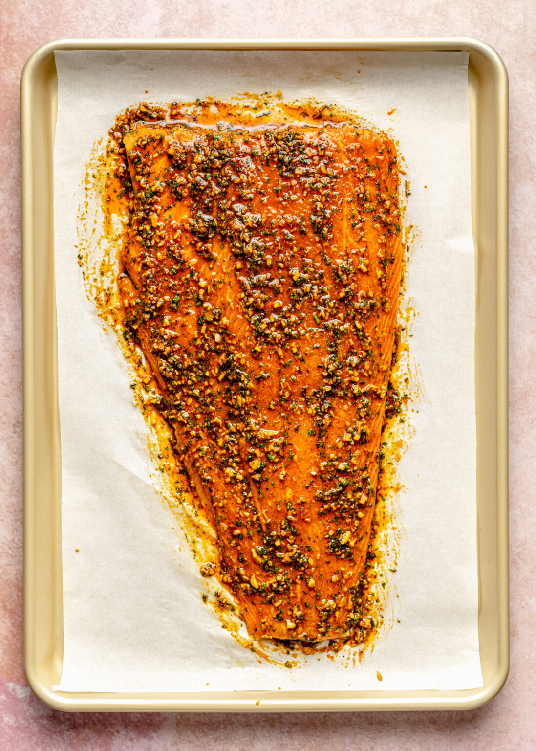 Spicy Middle Eastern Baked Salmon | Gimme Delicious