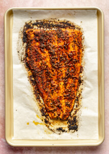 Spicy Middle Eastern Baked Salmon | Gimme Delicious