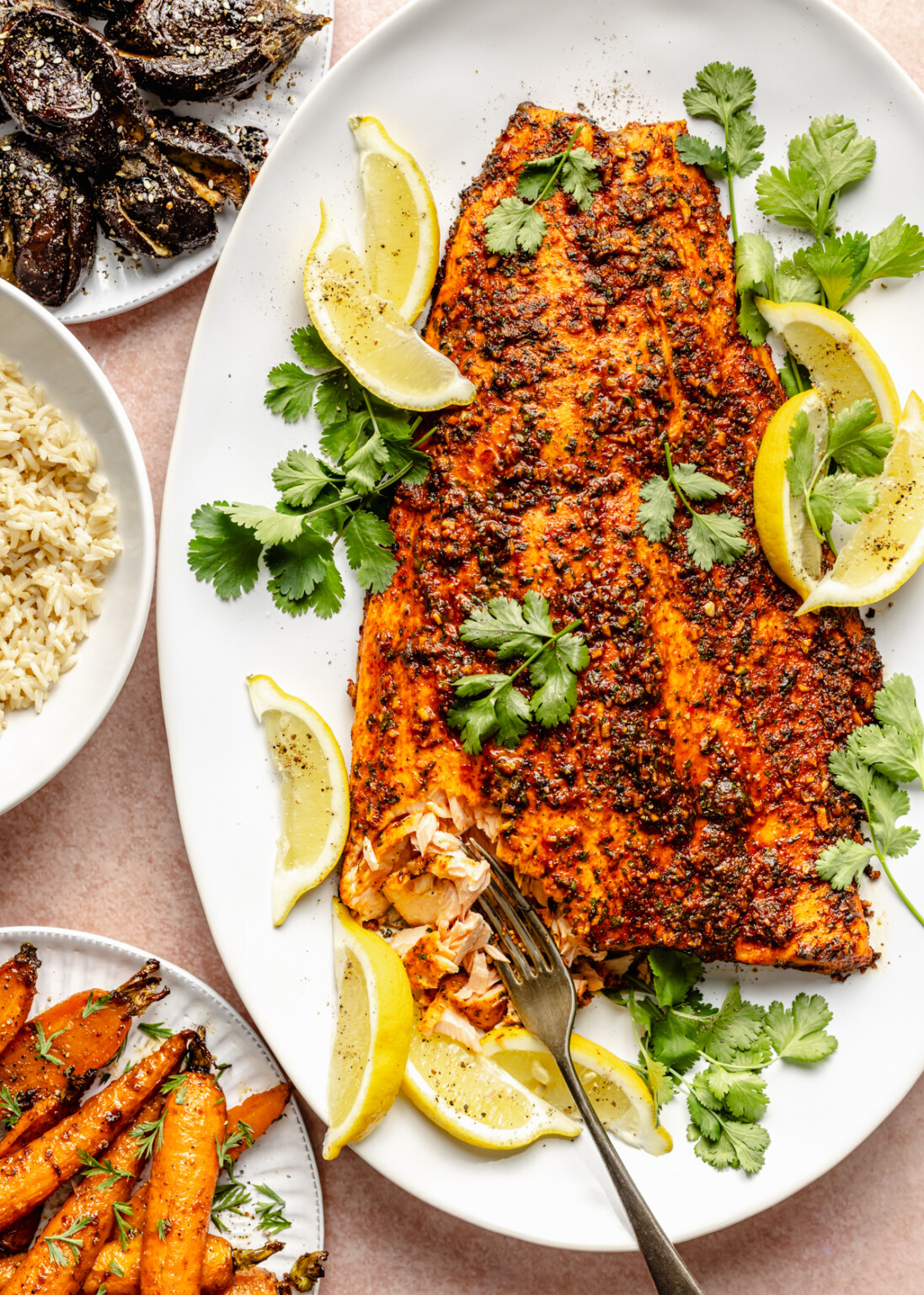 Spicy Middle Eastern Baked Salmon | Gimme Delicious