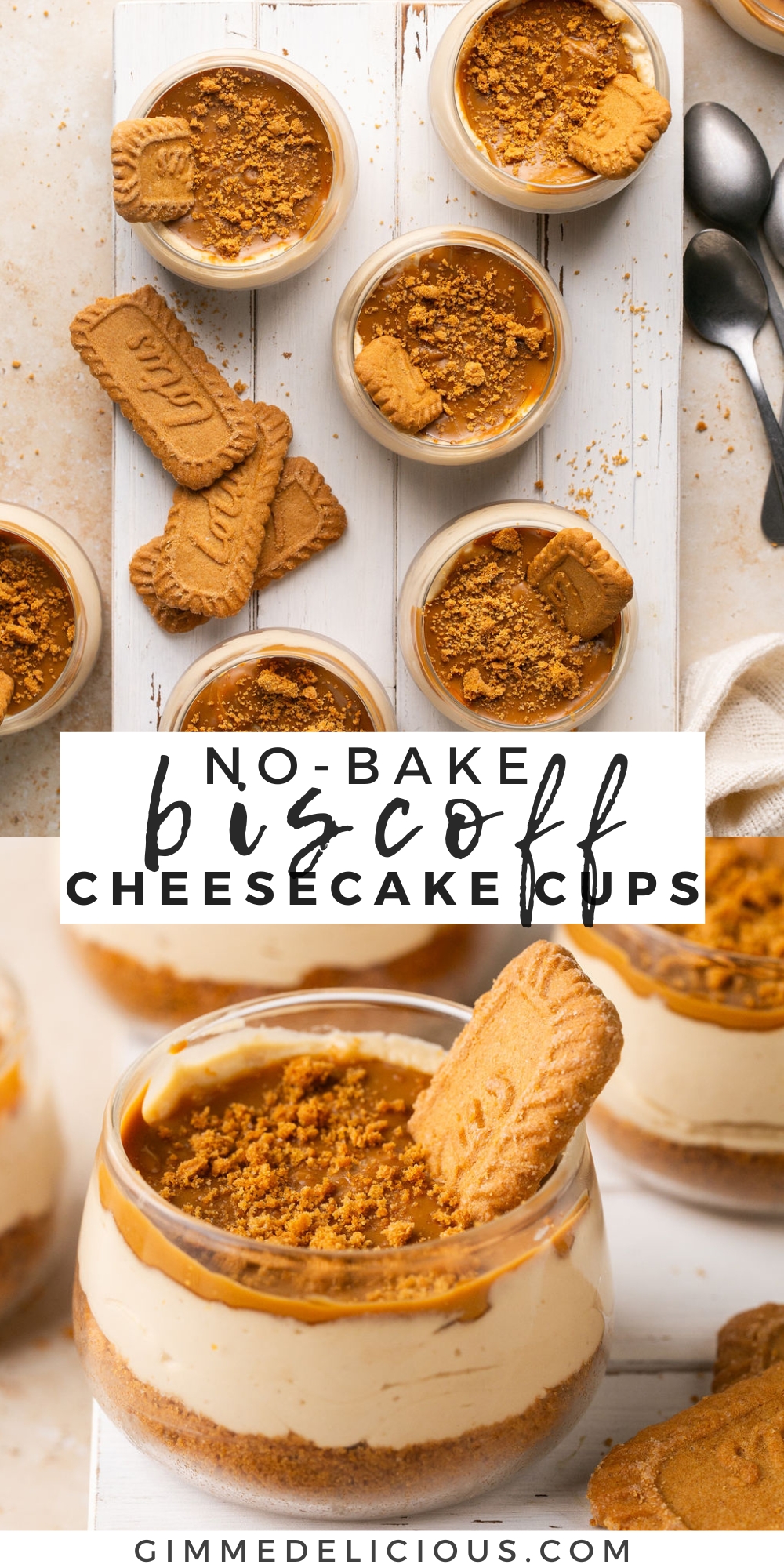No-Bake Biscoff Cheesecake Cups | Gimme Delicious