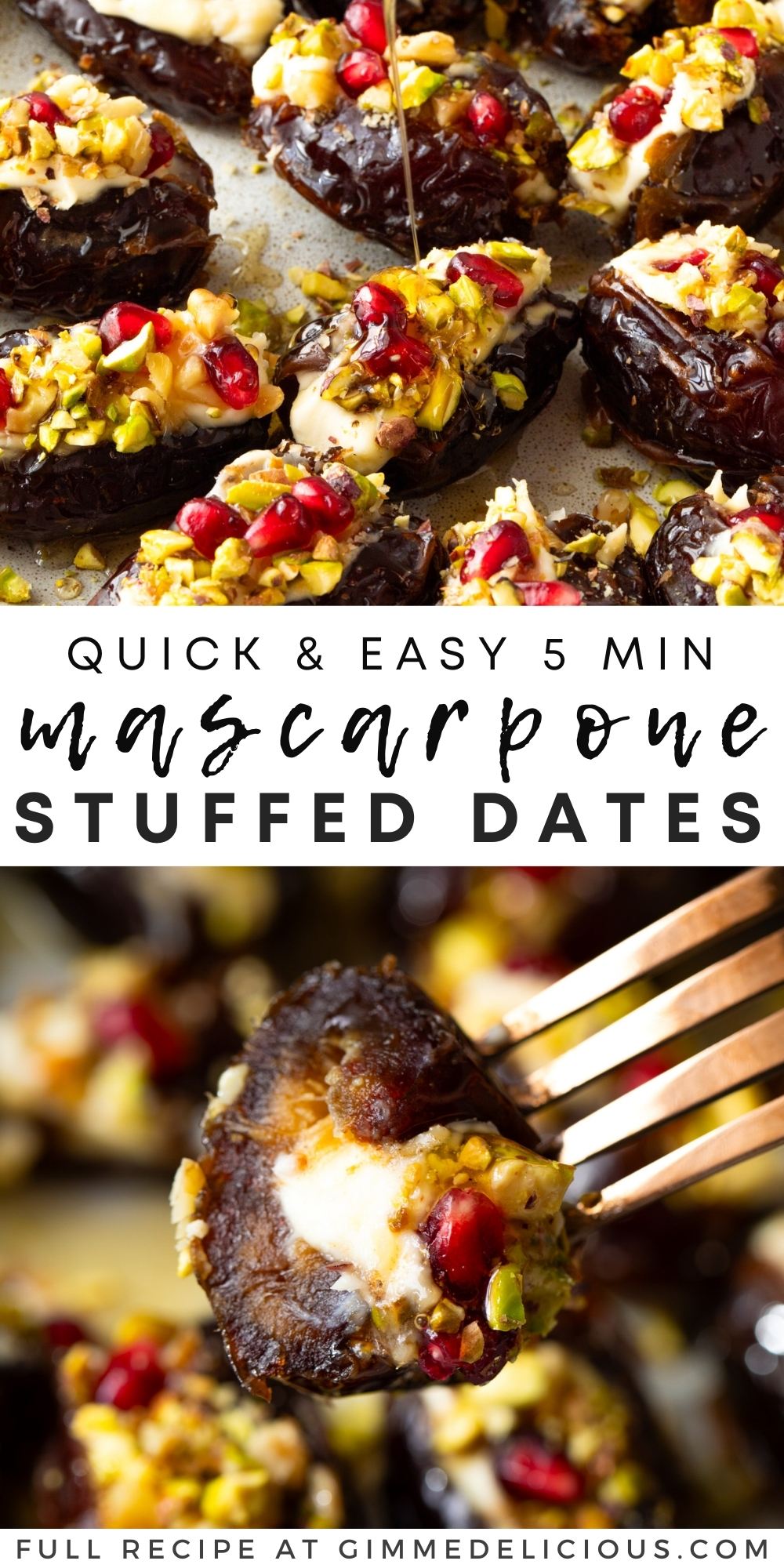 Mascarpone Stuffed Dates | Gimme Delicious