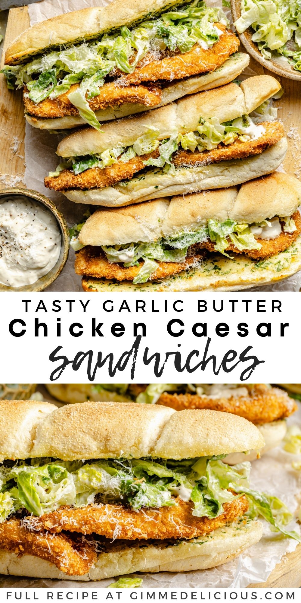 Chicken Caesar Sandwiches | Gimme Delicious