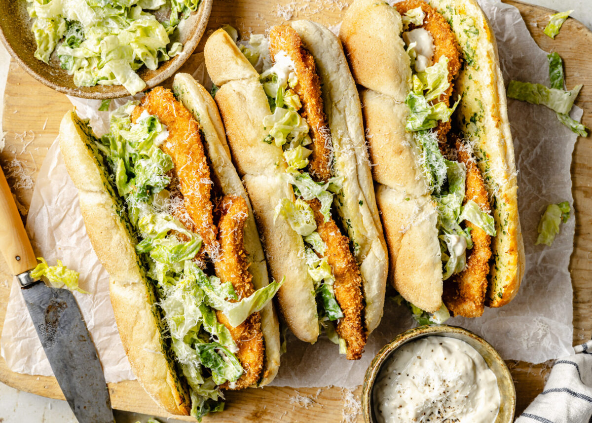 Chicken Caesar Sandwiches | Gimme Delicious