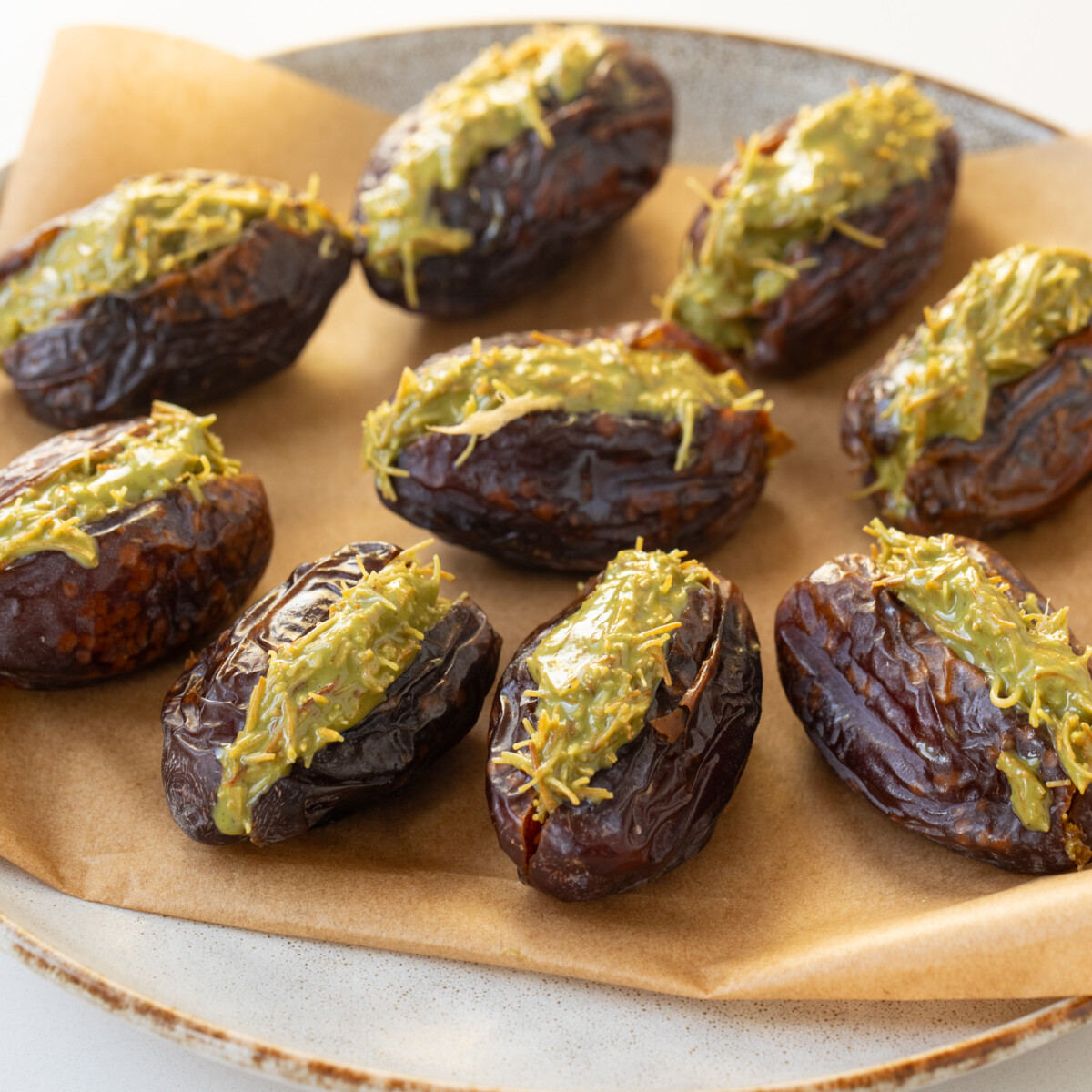 Dubai Chocolate Stuffed Dates | Gimme Delicious