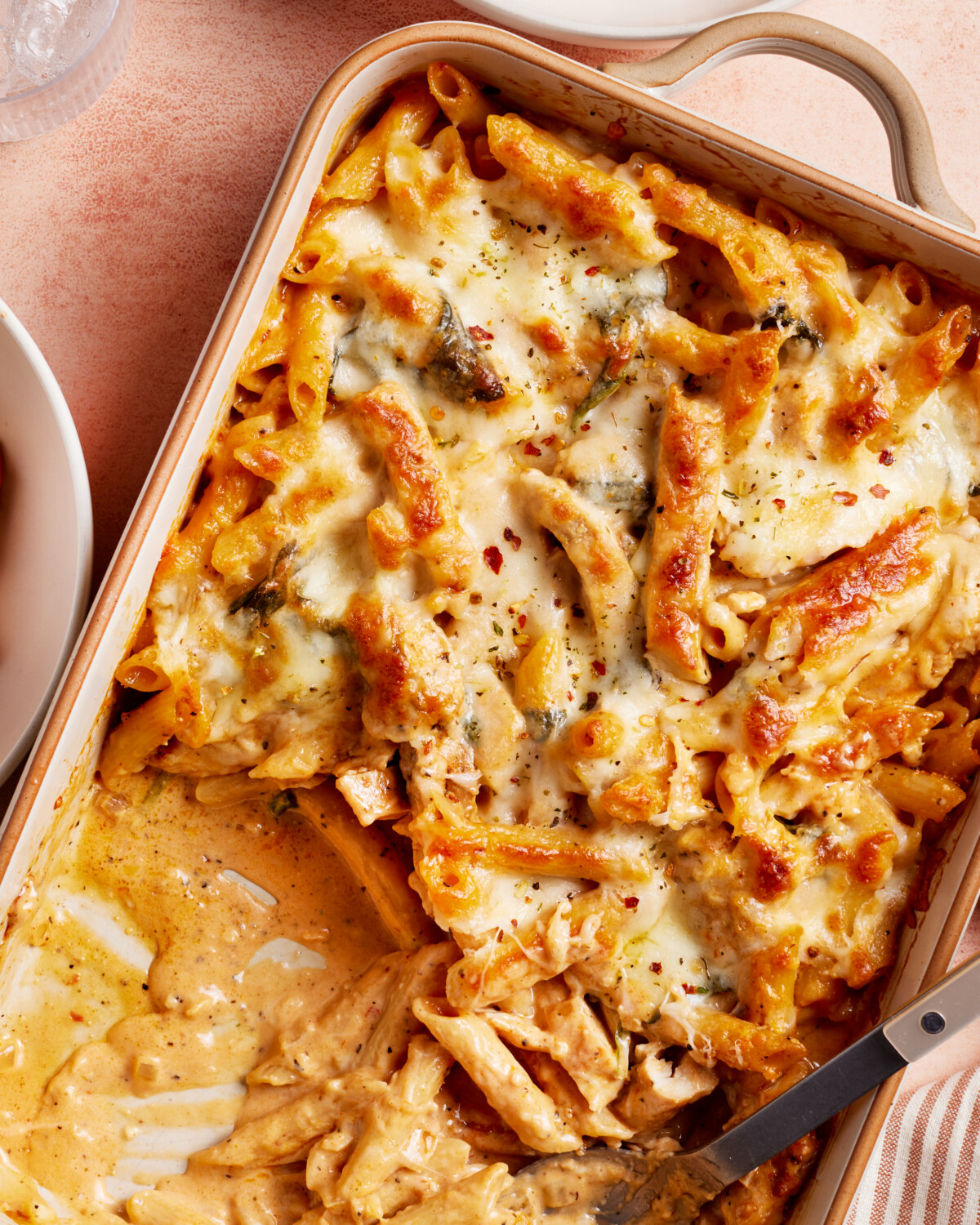 Creamy Chicken Pasta Bake | Gimme Delicious