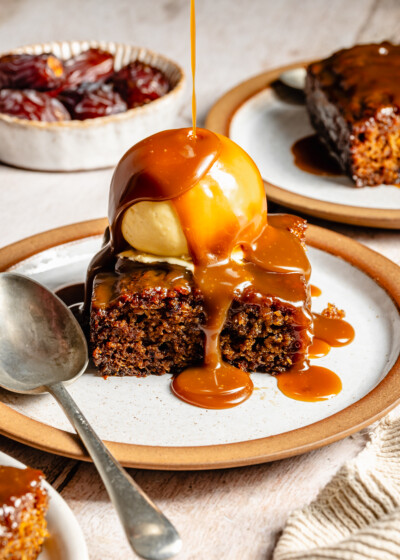 Date Cake with Butterscotch Sauce | Gimme Delicious